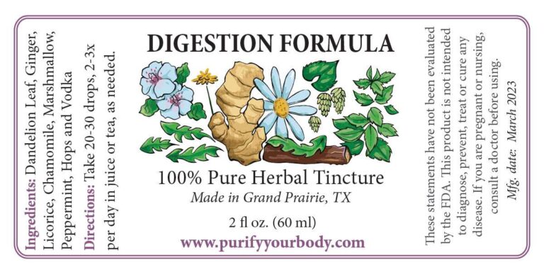 Digestion Herbal Tincture - Purify Your Body